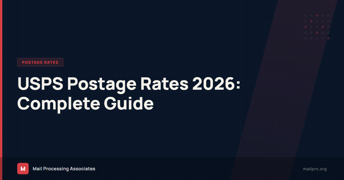 USPS Postage Rate Calculator 2026 | MPA